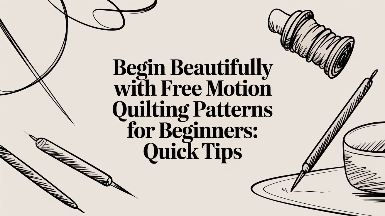 Begin beautifully with free motion quilting patterns for beginners: Qu ...